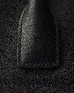 Prada Logo Detailed Large Tote Bag - Black
