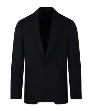 LARDINI Single-breasted Blazer - Black