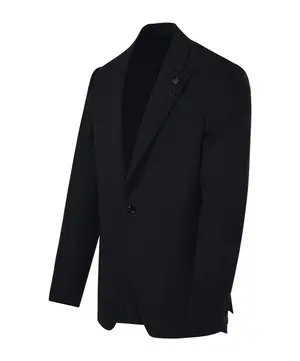 LARDINI Single-breasted Blazer - Black