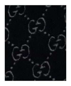Gucci Gg Stretch Velvet Devoré Pants - Black