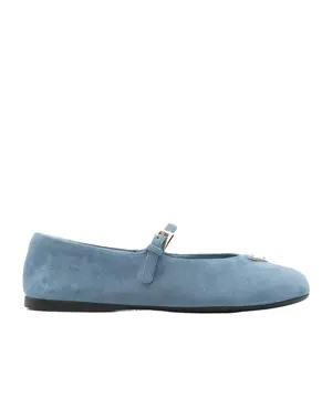 Prada Logo Plaque Ballerina Flats