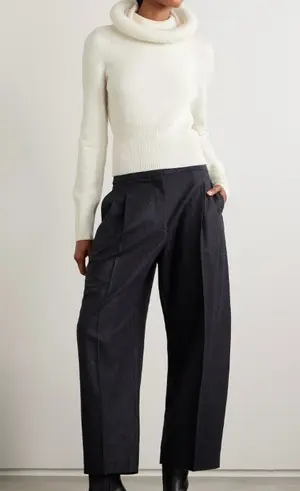 Alaïa Sculptural Hood Ribbed Knit Jumper