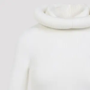 Alaïa Sculptural Hood Ribbed Knit Jumper