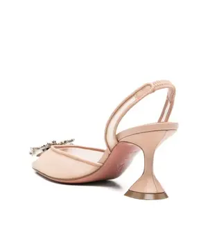 Amina Muaddi Open-back Embellished High-heeled Sandals
