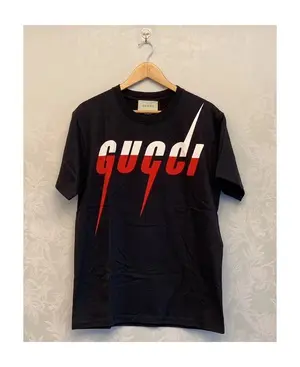 Gucci Logo Blade Printed Crewneck T-shirt
