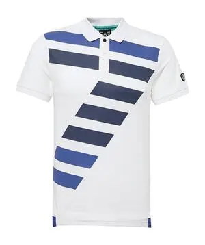 EA7 Logo Lapel Polo Shirt - White