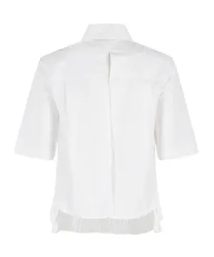 SEMICOUTURE Short-sleeved Shirt With Pleated Detail