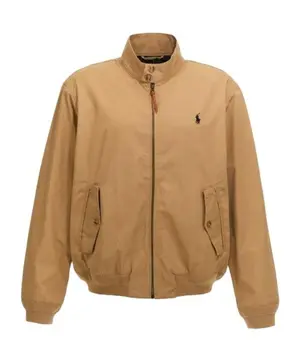 Polo Ralph Lauren Logo-detail Twill Zip-up Jacket - Brown