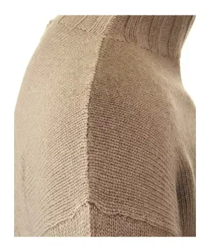 Tagliatore High-neck Wool Jumper - Brown