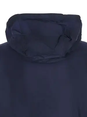 Moncler Logo Patch Zip-up Jacket - Navy Blue