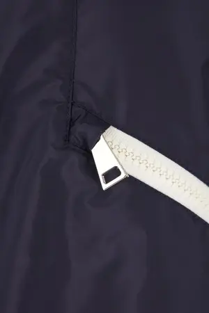 Moncler Logo Patch Zip-up Jacket - Navy Blue