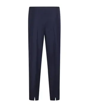 PT TORINO Cropped Trousers With Slit Hem - Blue