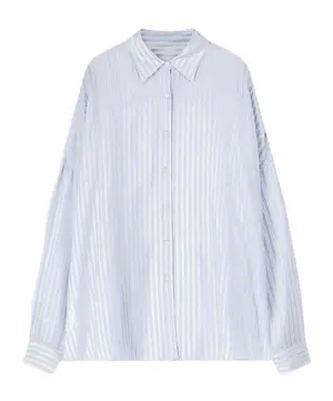 Dries Van Noten Striped Button Shirt - Light Blue