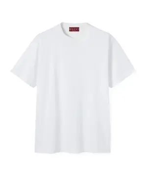 Gucci Logo Embroidered Crewneck T-shirt - White