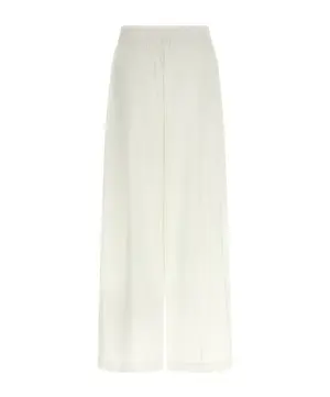 P.a.r.o.s.h Ninja Wide-leg Pants With Embroidered Sides - White