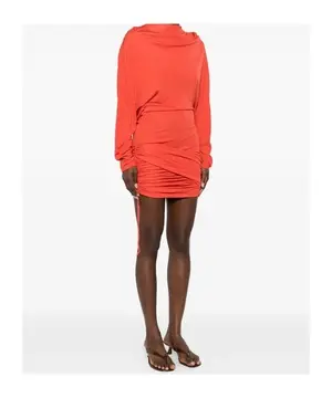 Christopher Esber Luna Draped Mini Dress - Orange
