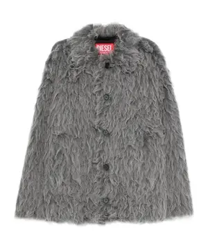DIESEL® Faux Fur Lapel Collar Jacket - Gray