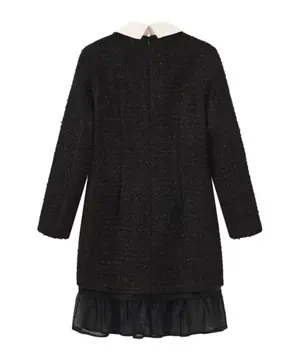 Marissa Chiara Long Sleeve Dress With Patch Pockets And Zipper Closure
