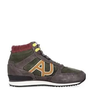 Emporio Armani High-top Sneakers With Logo Detailing - Black