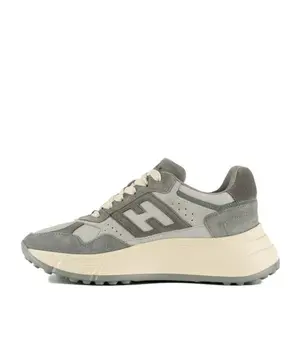 Hogan Lace-up Sneakers With H Logo Detailing - Gray