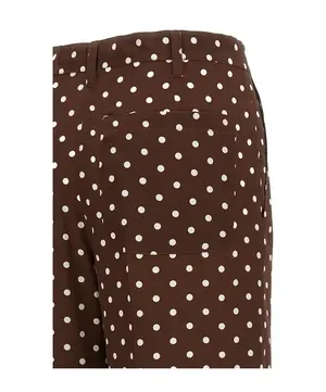 P.a.r.o.s.h Wide-leg Polka Dot Pants - Brown