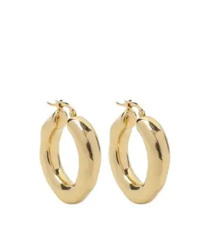 JIL SANDER Tone Hoop Earrings - Gold