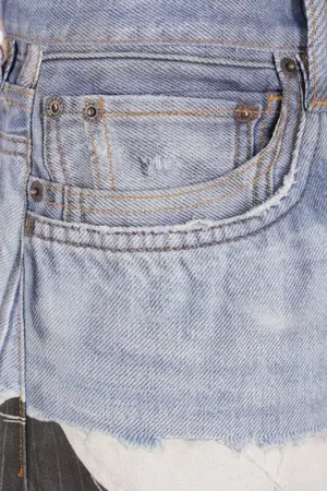 Acne Studios Pinstripe Overlay Wide-leg Jeans