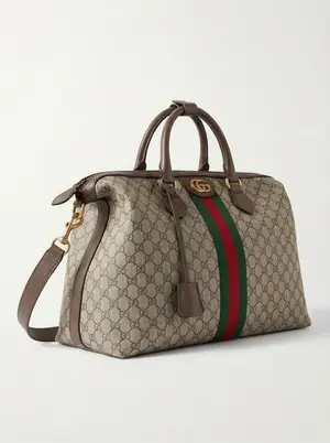 Gucci Savoy Medium Duffle Bag - Beige And Dark Brown