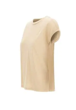 Eleventy Metallic Crew-neck T-shirt - Beige