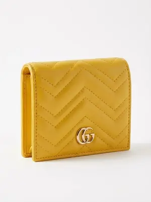 Gucci Gg Marmont Small Wallet - Yellow