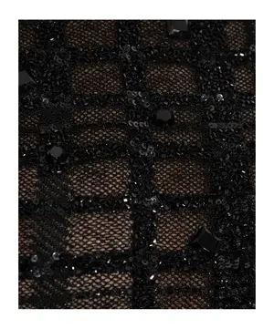 Balmain Sequined Long Sleeve Mini Dress