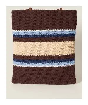 Miu Miu Raffia-effect Woven Tote Bag - Multicolor