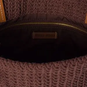 Miu Miu Raffia-effect Woven Tote Bag - Multicolor