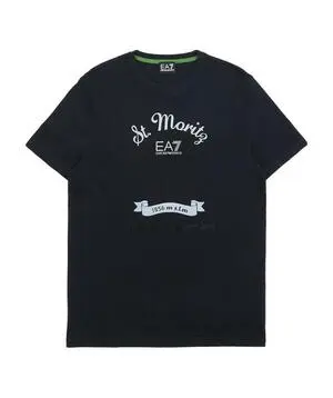 EA7 Logo Round-necked T-shirt