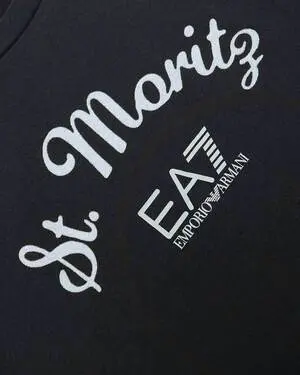 EA7 Logo Round-necked T-shirt