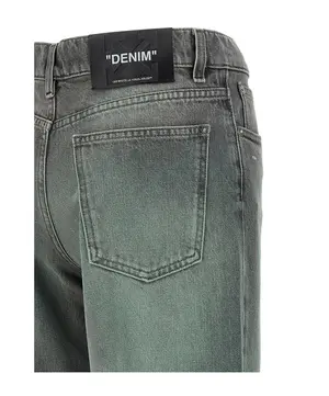 Off-White Logo Patch Straight-leg Jeans