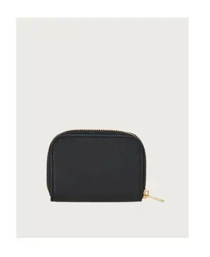 FERRAGAMO Gancini Zipped Card Holder - Black