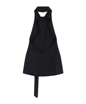 ALYSI Open Back Halter Neck Top With Bow Detail