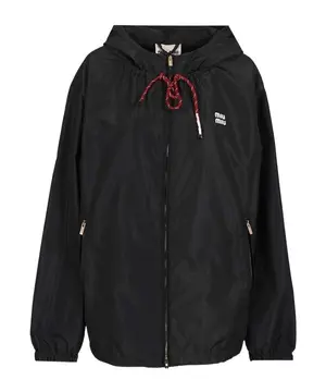 Miu Miu Lightweight Hooded Zip Jacket