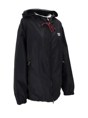 Miu Miu Lightweight Hooded Zip Jacket