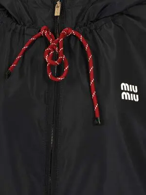 Miu Miu Lightweight Hooded Zip Jacket