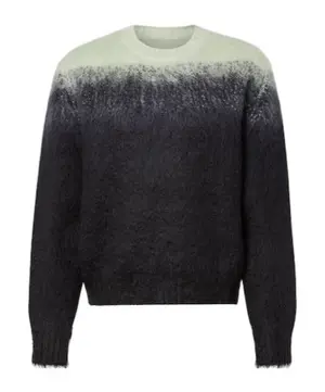 JIL SANDER Mohair And Wool-blend Sweater With Color Gradient - Black