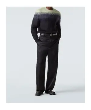 JIL SANDER Mohair And Wool-blend Sweater With Color Gradient - Black