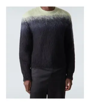 JIL SANDER Mohair And Wool-blend Sweater With Color Gradient - Black