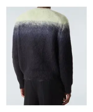 JIL SANDER Mohair And Wool-blend Sweater With Color Gradient - Black