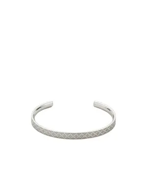 Gucci Diamante Engraved Cuff Bracelet - Gray