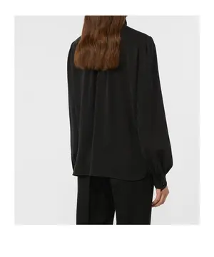Max Mara Melania Tie Detailed Button-up Shirt - Black
