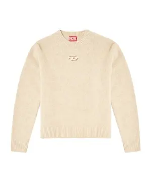 DIESEL® M-areeta Oval D Knitted Jumper - Beige
