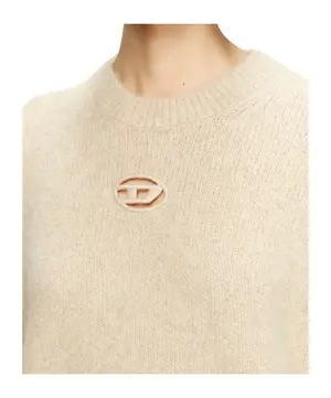 DIESEL® M-areeta Oval D Knitted Jumper - Beige