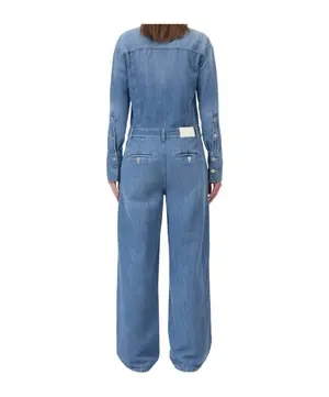 Closed Wyla Chest-pocket Jumpsuit In Denim - Mid Blue